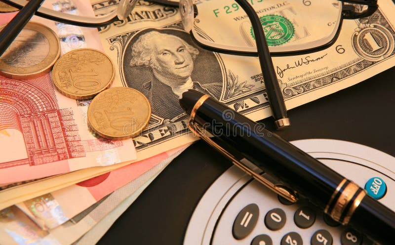 Money Management stock photo. Image of euro, glasses, bank - 2410352
