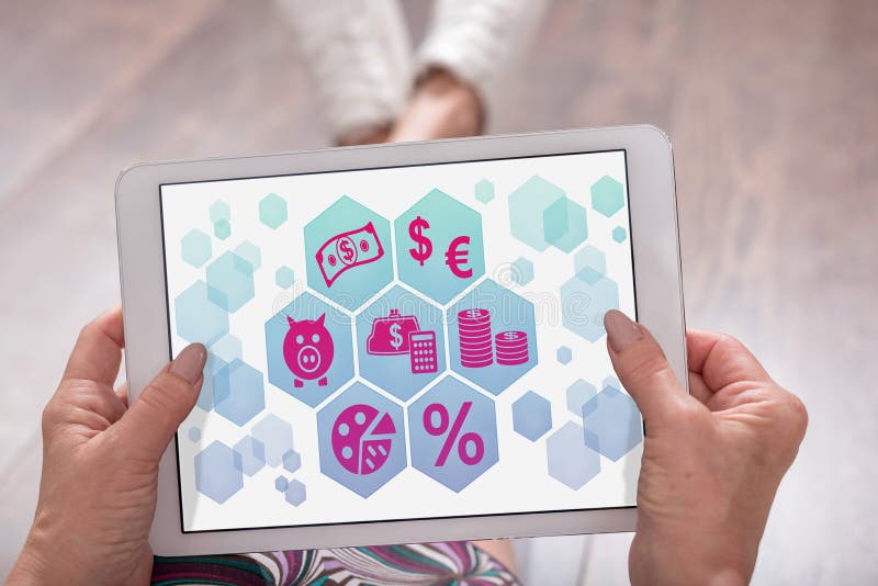 Money Management Concept on a Tablet Stock Image - Image of loan ...