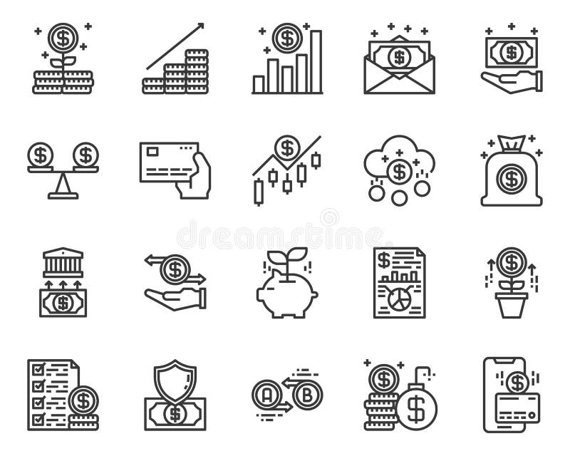 Money Management Icon and Symbol for Website, Application Stock Vector ...