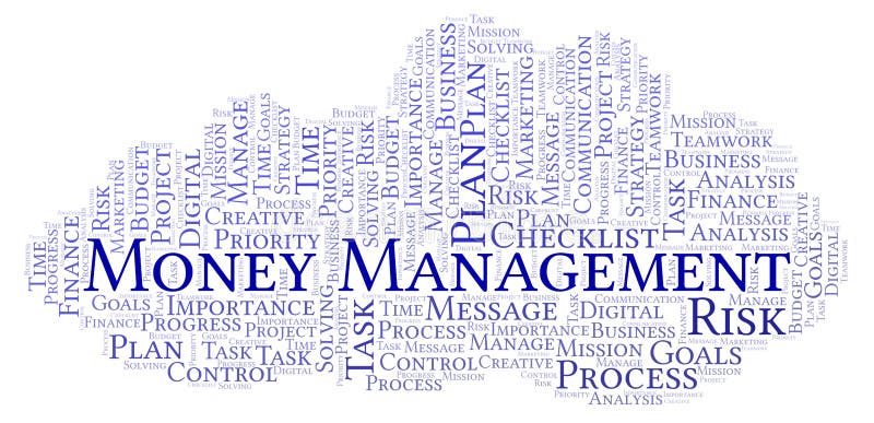 Money Management Word Cloud, Made with Text only. Stock Illustration ...