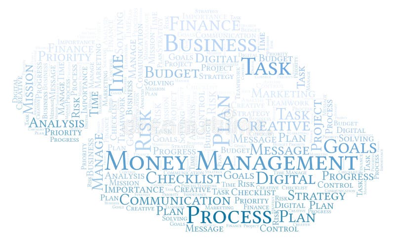 Money Management Word Cloud, Made with Text only. Stock Illustration ...