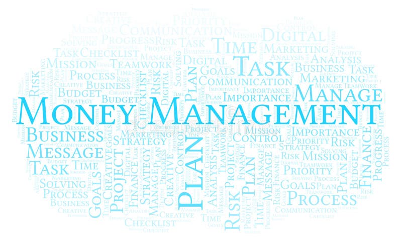 Money Management Word Cloud, Made with Text only. Stock Illustration ...