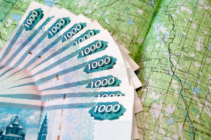 Money for a map stock image. Image of money, roubles - 15126361