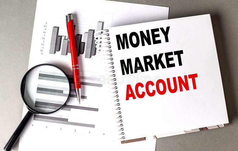 MONEY MARKET ACCOUNT Text Written on Notebook with Chart Stock Photo ...