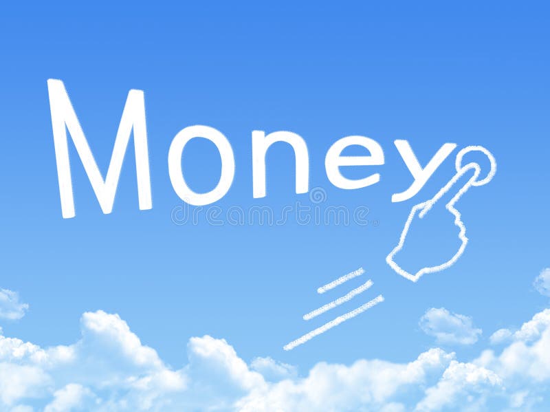 Money message cloud shape stock illustration. Illustration of company ...