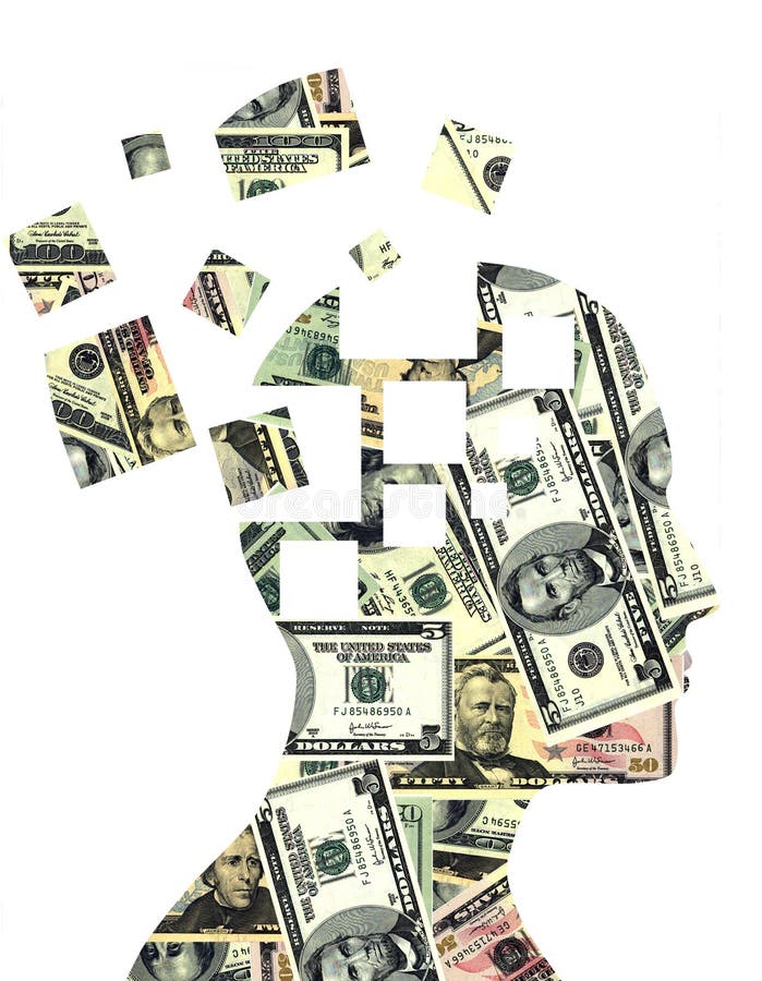 Money in mind stock illustration. Illustration of puzzle - 17396623