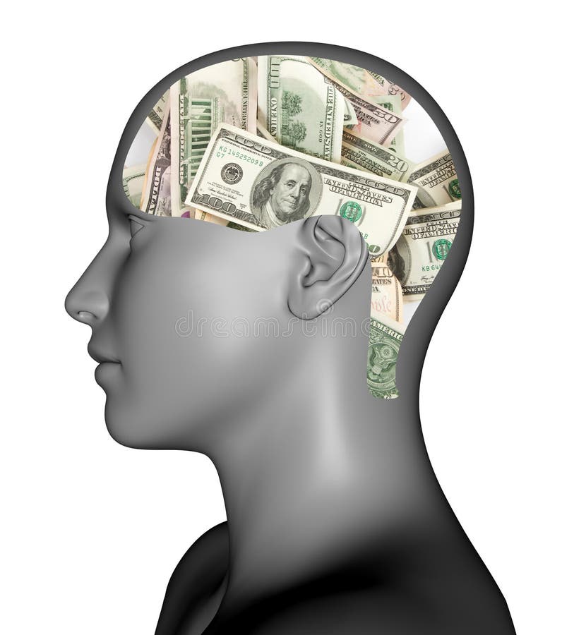 Money on the Brain stock illustration. Illustration of money - 13115469
