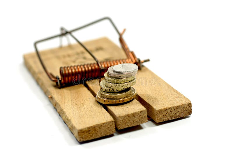 Money on mouse trap stock photo. Image of exchange, dollar - 31297994