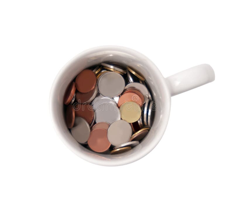 Money mug stock photo. Image of lots, good, coin, metal - 51240778
