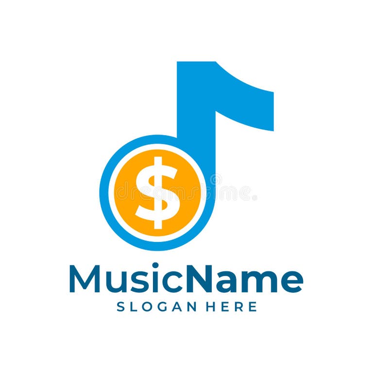 Money Music Logo Vector. Music Money Logo Design Template Stock ...