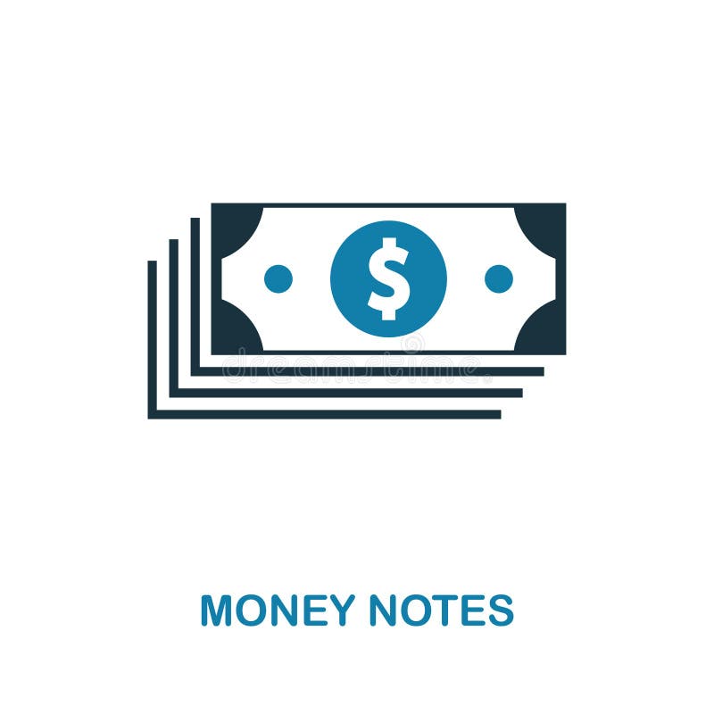 Money Notes Icon. Simple Element Illustration. Money Notes Pixel ...