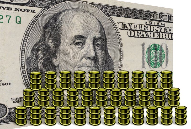 Money and oil barrels stock image. Image of valuable - 24831395