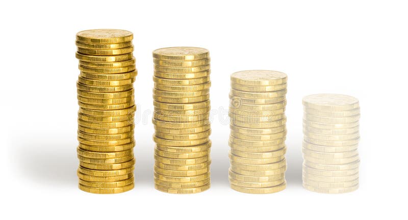 One Dollar Coins Money stock photo. Image of piles, increasing - 3572210