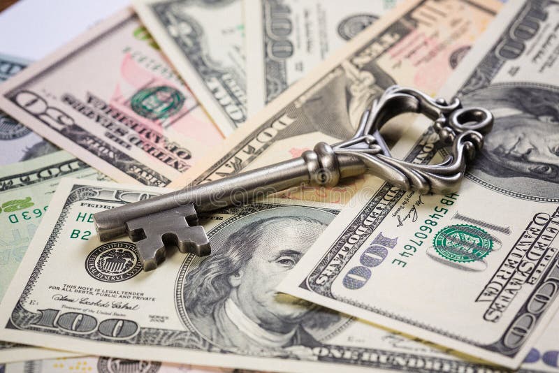 Money is key to open doors stock image. Image of money - 105203903