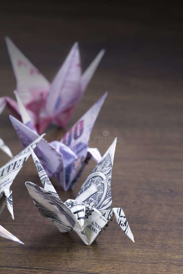 Money Origami Birds stock image. Image of macro, budget - 71597843
