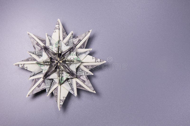 Money Origami snowflake stock image. Image of decisions - 78278935