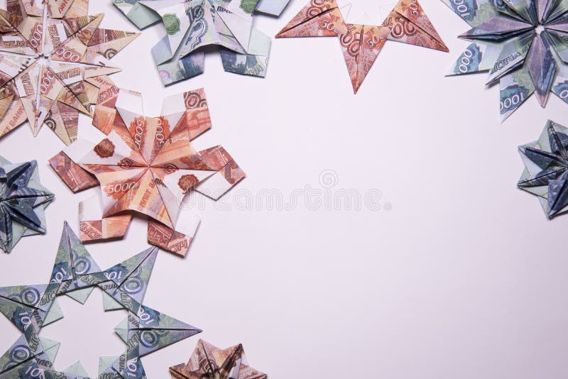 Money Origami snowflake stock image. Image of currency - 78632151