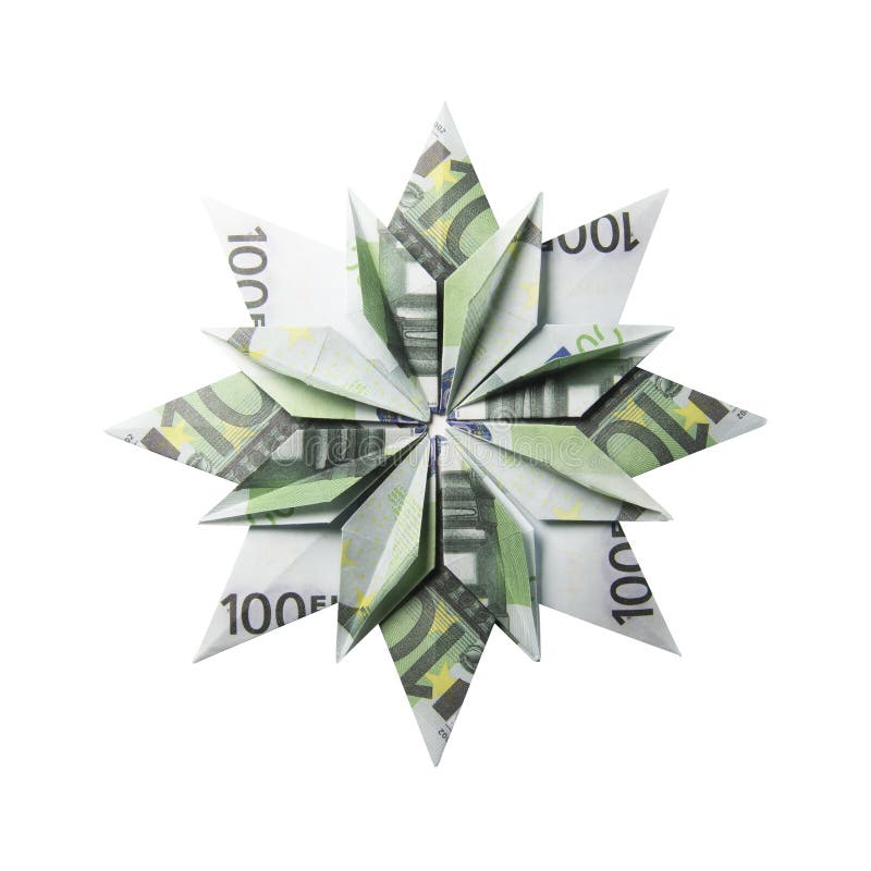 Money Origami snowflake stock image. Image of paper, cash - 80476373