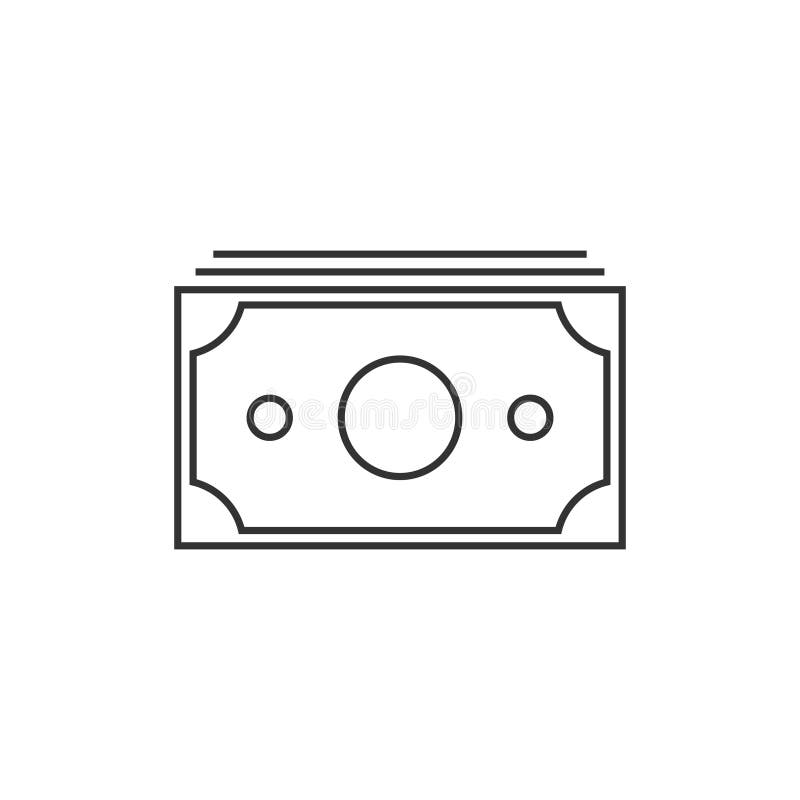 Money outline icon stock vector. Illustration of banknote - 111929183