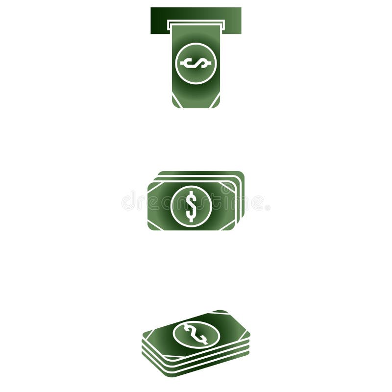 Stack of Cash Symbol Flat Style Isometric Illustration. Stock Vector ...