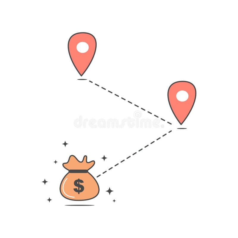 Money Path Business Concept Vector Illustration Stock Vector ...