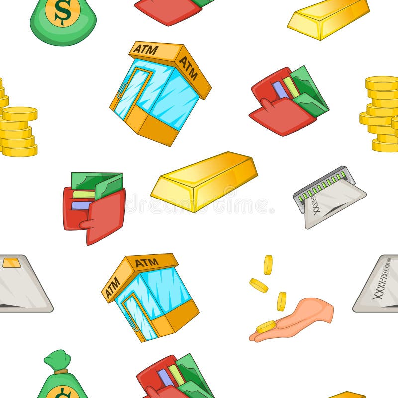 Money Pattern, Cartoon Style Stock Vector - Illustration of budget ...