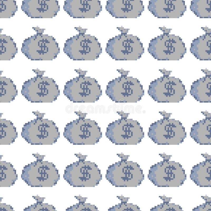 Money Pattern Pixelated Texture Stock Illustration - Illustration of ...
