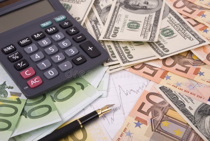 Dollars stock image. Image of money, calculator, denominations - 2570249