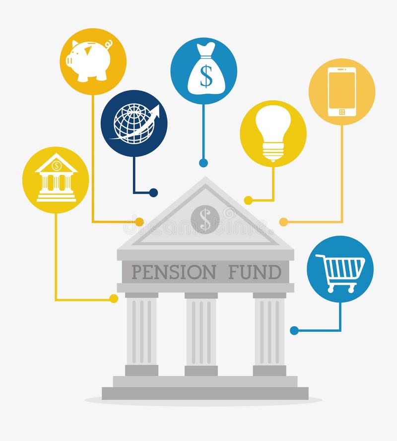 Money pension fund stock illustration. Illustration of bank - 64979236