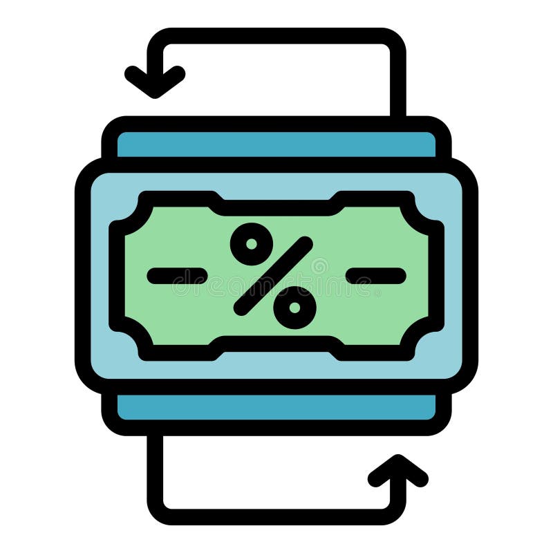 Money Percent Convert Icon Vector Flat Stock Vector - Illustration of ...