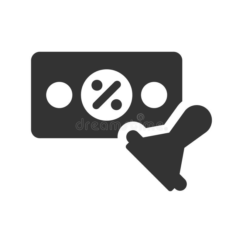 Money percentage icon stock vector. Illustration of banking - 272389786