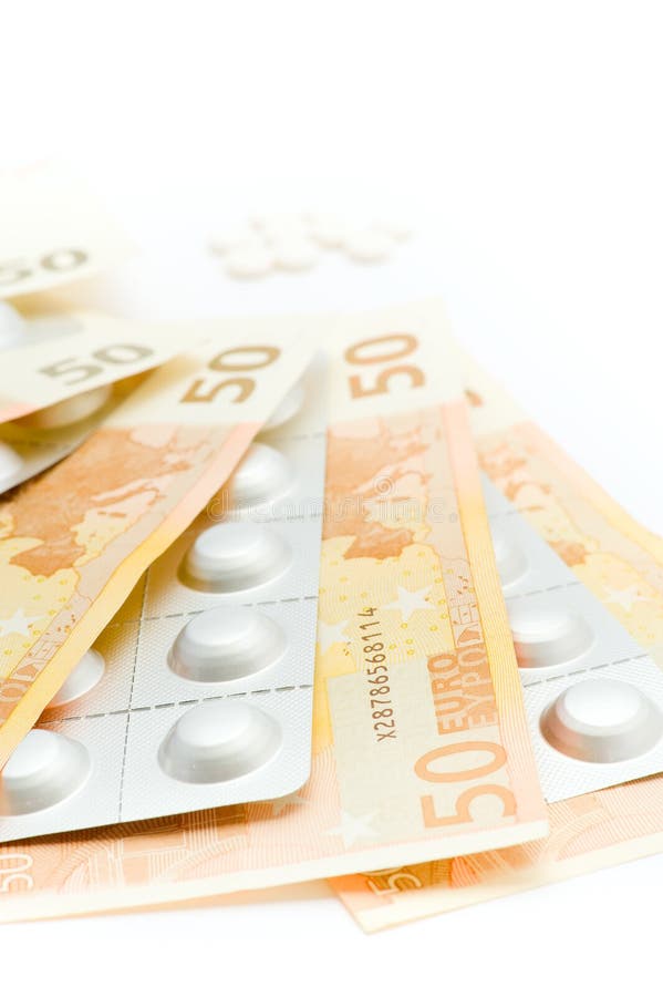 Money & pill stock image. Image of money, euro, taking - 12777759