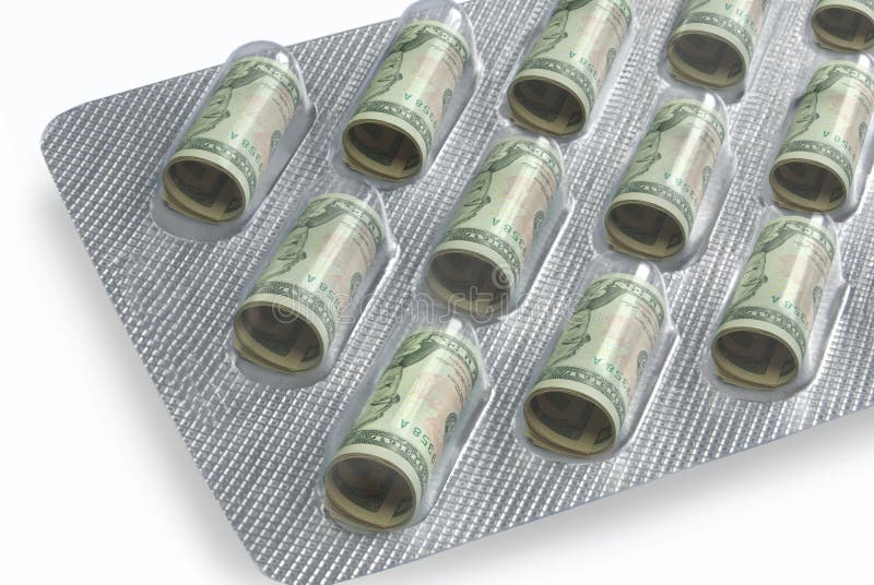 Money pills stock photo. Image of costs, borrow, health - 47818094
