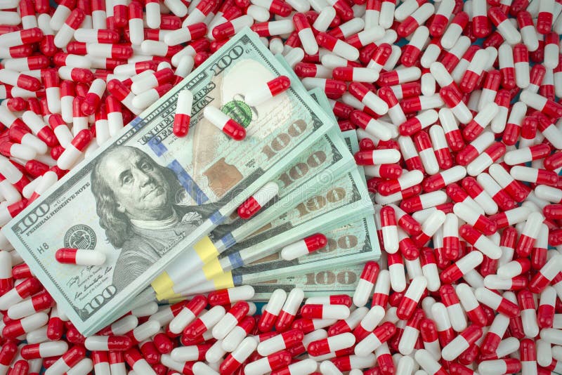 Money with pills stock photo. Image of pill, pills, capsule - 146315178