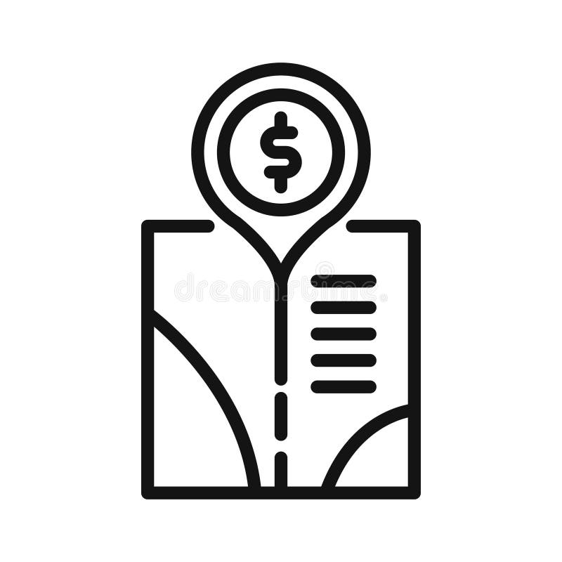 Money Place Marks Black and White Illustration Stock Vector ...