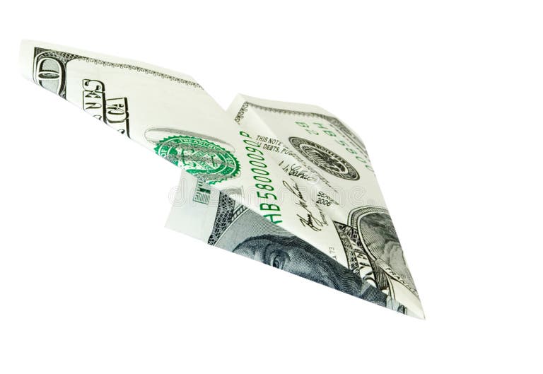 Money plane stock photo. Image of isolated, profit, payday - 6708440