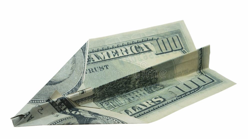 Money Plane Isolated on White Stock Photo - Image of aircraft, currency ...