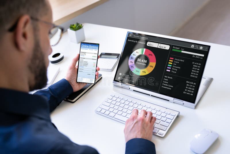 Money Planning Budget Tracker App Stock Image - Image of smartphone ...