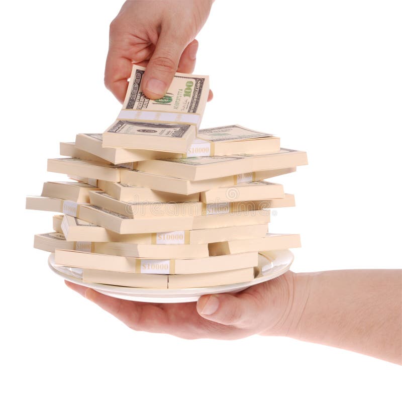 Money on plate stock photo. Image of loan, plate, activity - 19431128