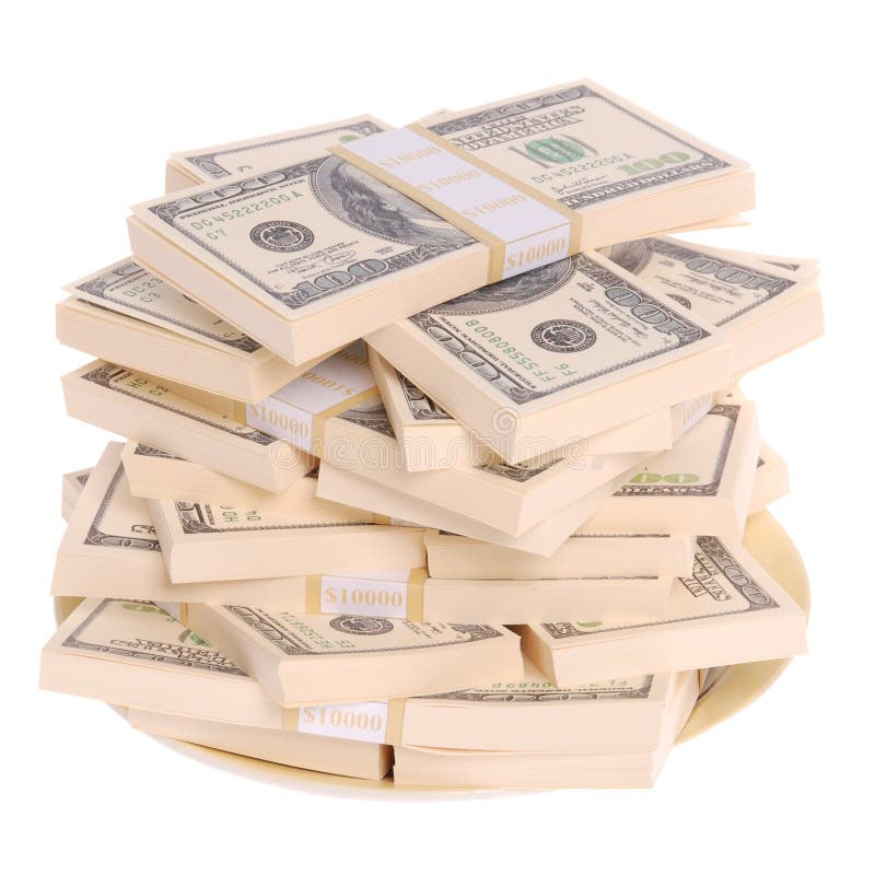 Money on plate stock photo. Image of loan, plate, activity - 19431128