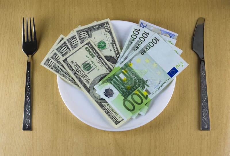 Money on the plate stock photo. Image of money, fortune - 4702220