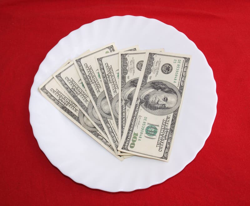 Money On A Plate Picture. Image: 19235939