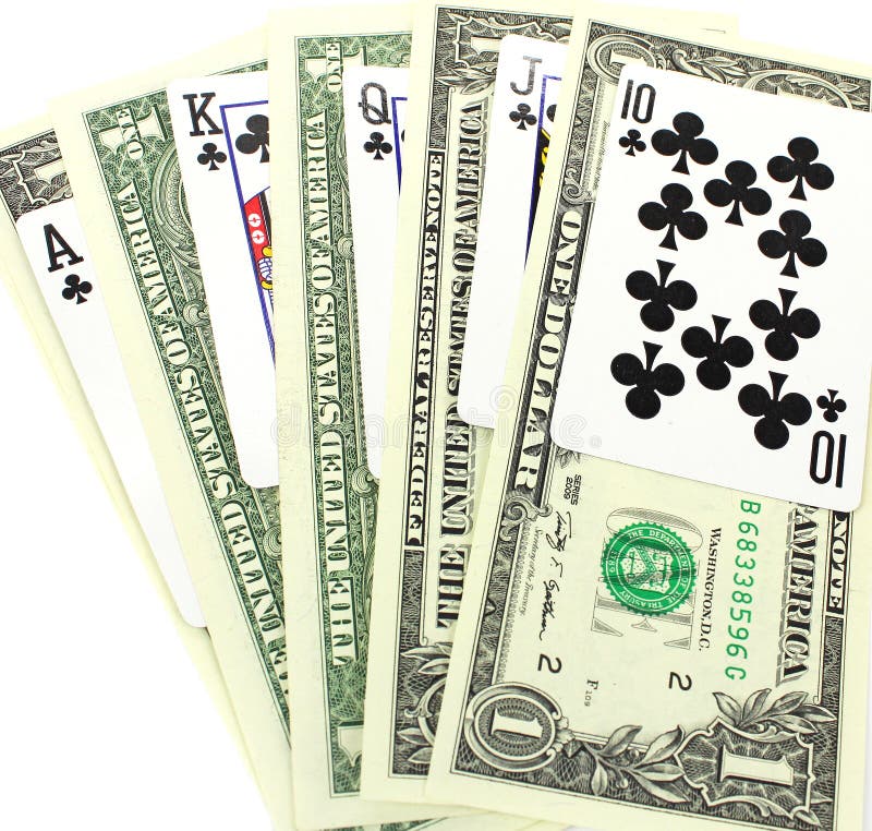 Money and playing cards stock image. Image of inflation - 31381035