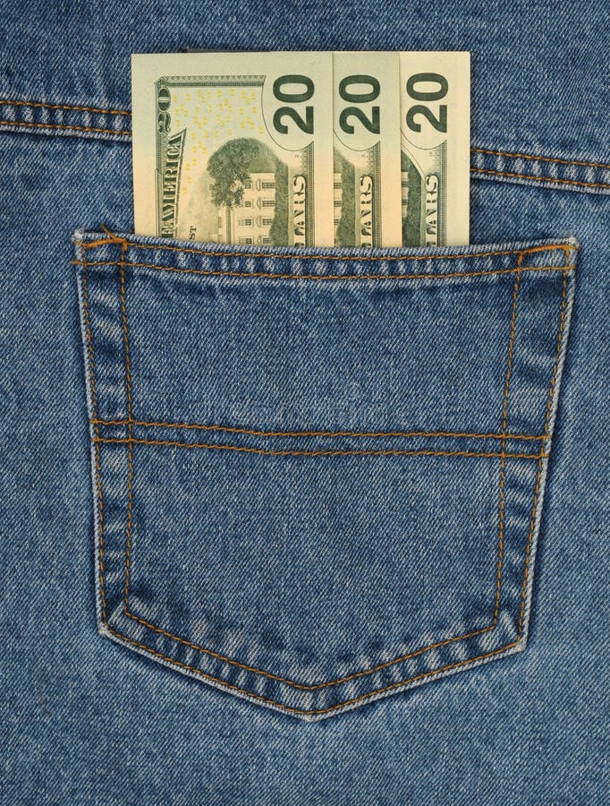 Money in the pocket stock image. Image of pants, currency - 12866013