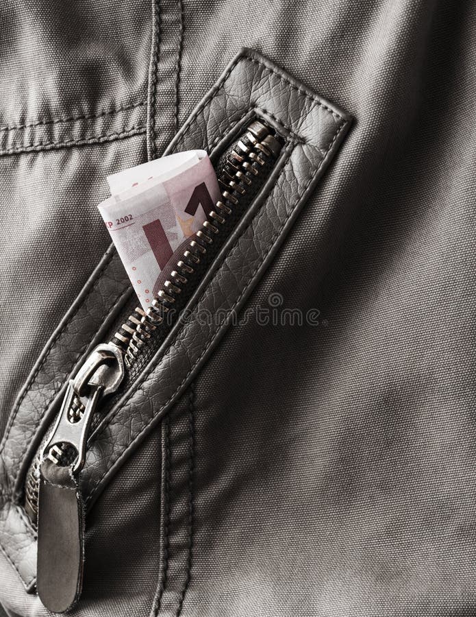 Money in the pocket stock image. Image of banknotes, euro - 27585369
