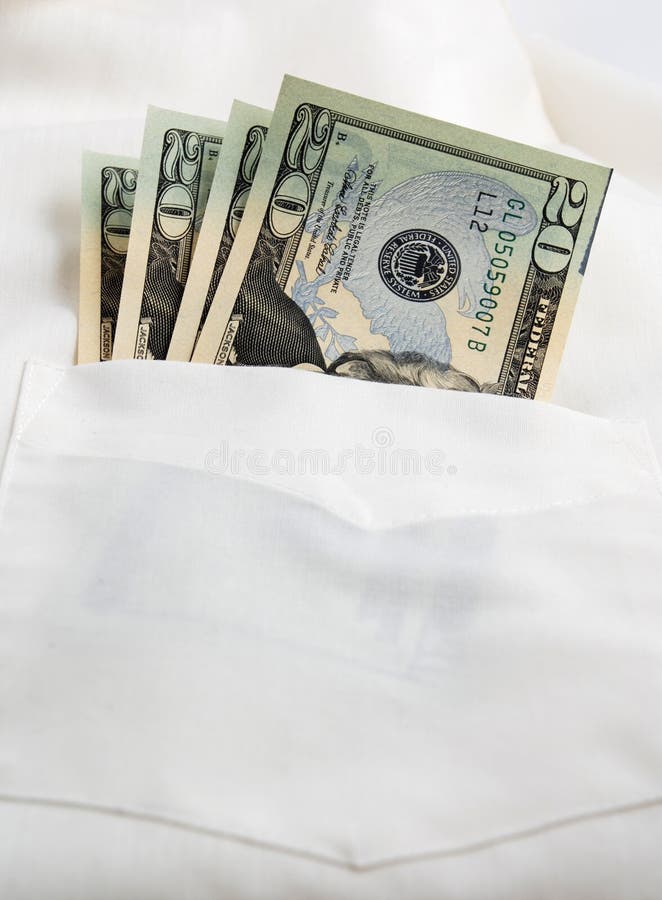 Money on pocket stock image. Image of notes, transaction - 4691295