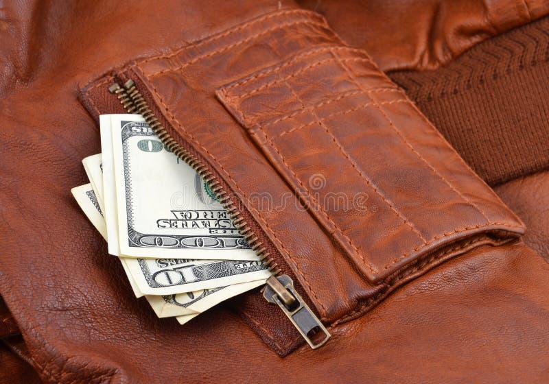 Money in pocket stock photo. Image of leather, paid, economic - 49020888