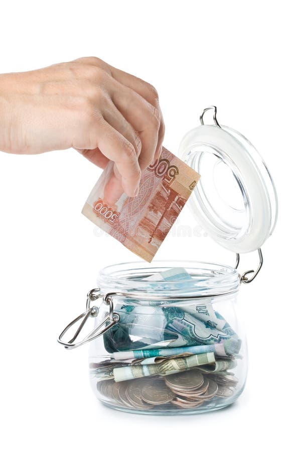 Money in a pot. stock image. Image of lock, bank, metal - 7495761