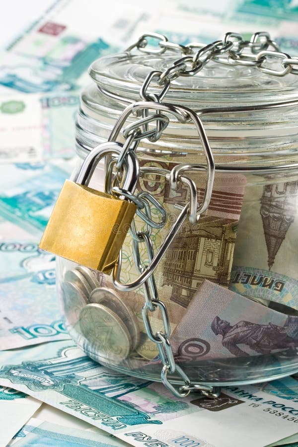 Money in a pot. stock image. Image of lock, bank, metal - 7495761