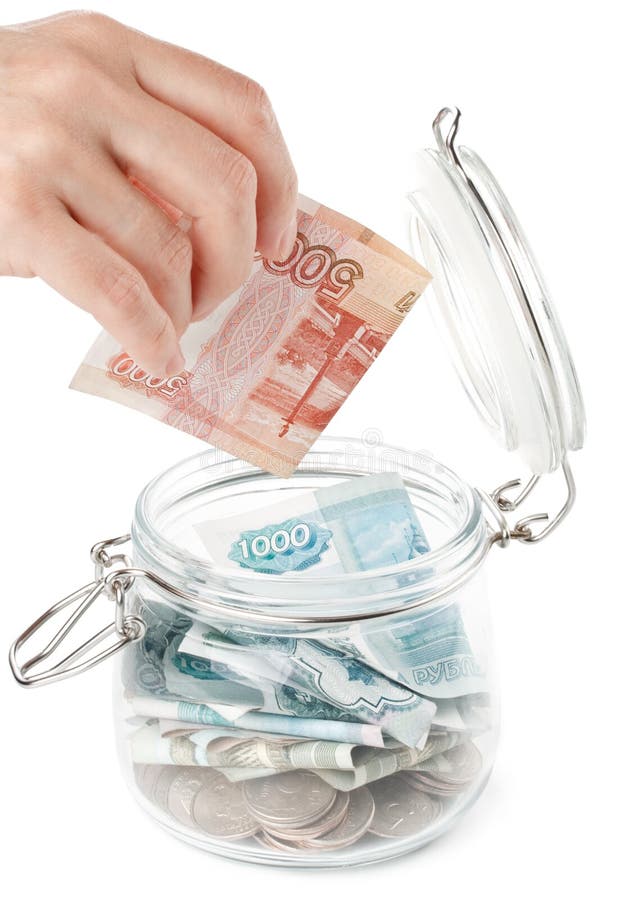 Money in a pot. stock image. Image of money, piggy, debt - 9239581